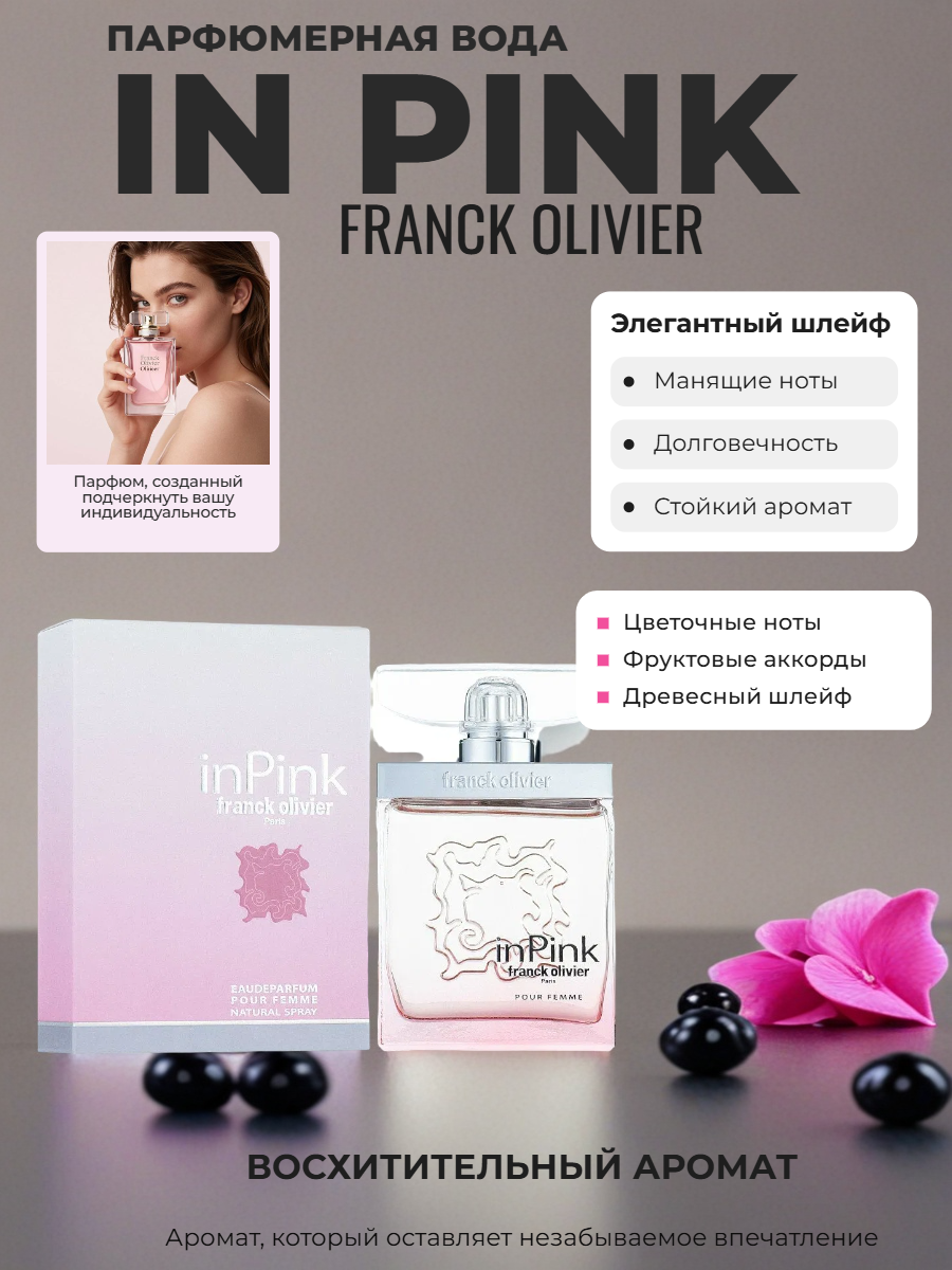 Парфюмерная вода женская Franck Oliver in Pink, 50мл / Френк Оливер пинк женские ароматы для женщин