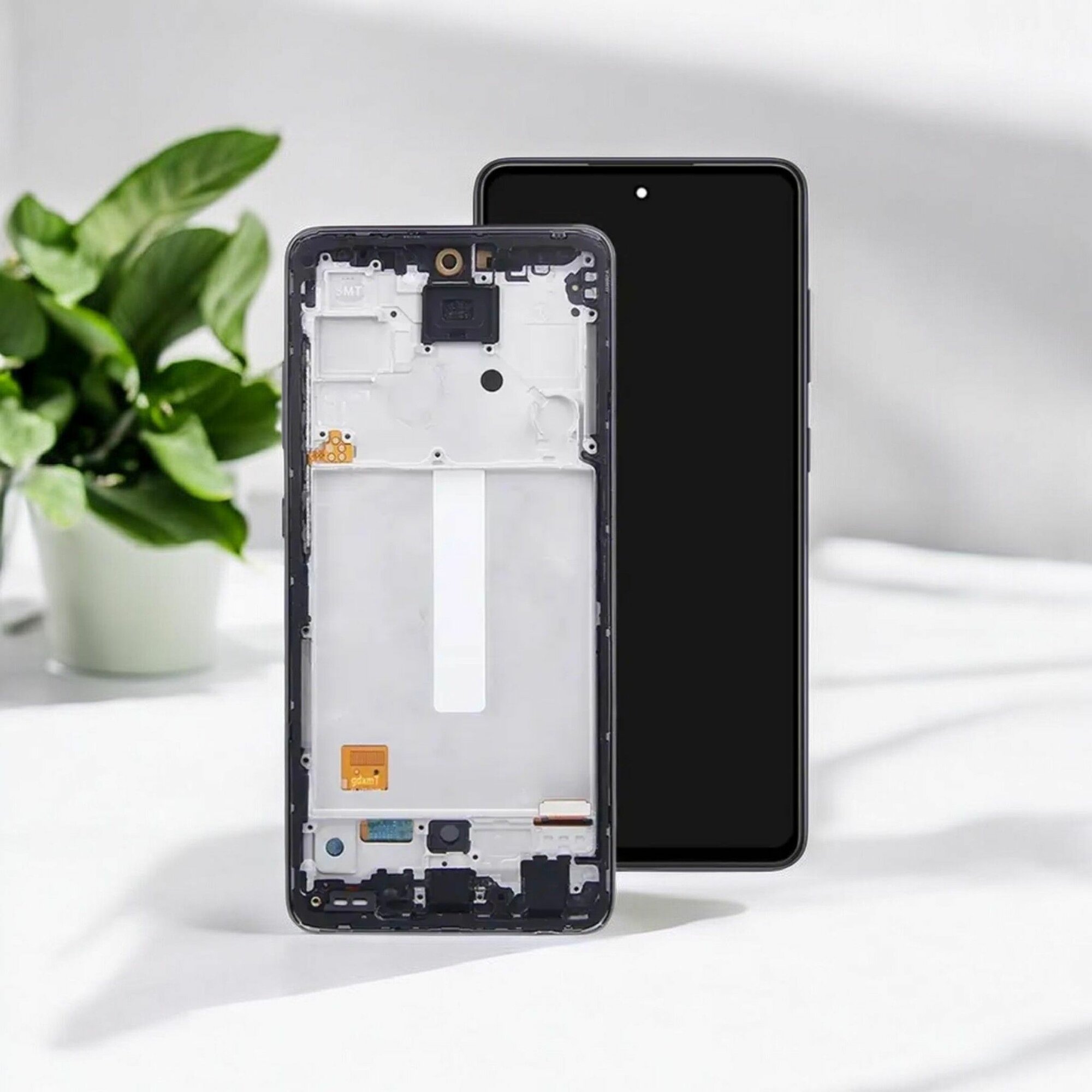 Дисплей для Samsung Galaxy A52/A52 5G/A52s 5G (A525F/A526B/A528B) модуль с рамкой Черный - (OLED) (Full Size)