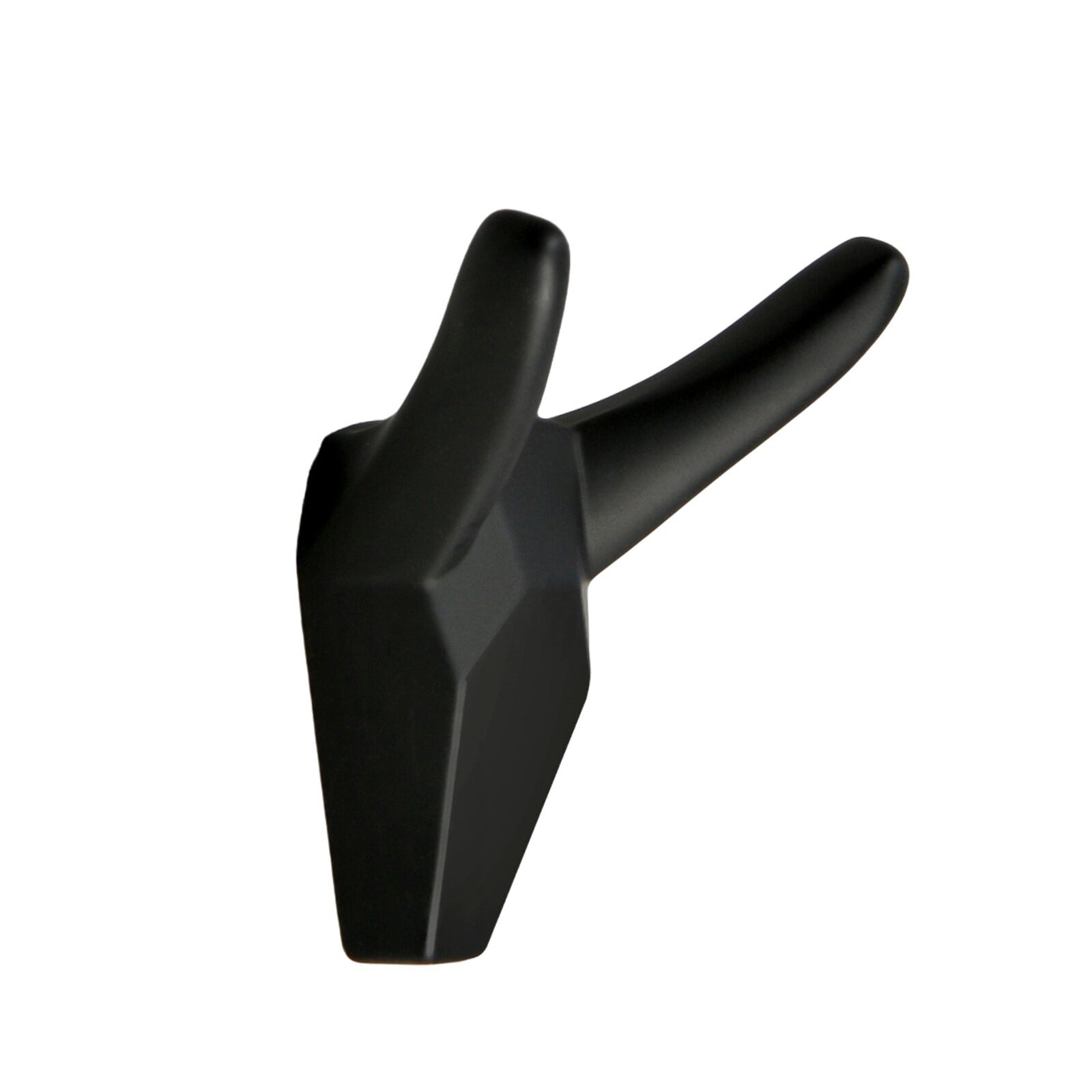 Крючок мебельный CAPPIO HORN, двухрожковый, цвет черный, 3 шт.