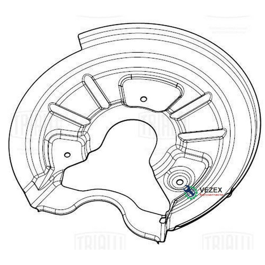 TRIALLI BDSP2565 Щиток защитный тормозного диска