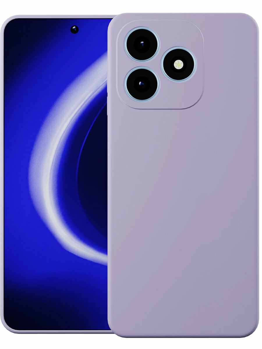 Клип-кейс Krutoff "Silicone Case", для HONOR X8D, фиолетовый