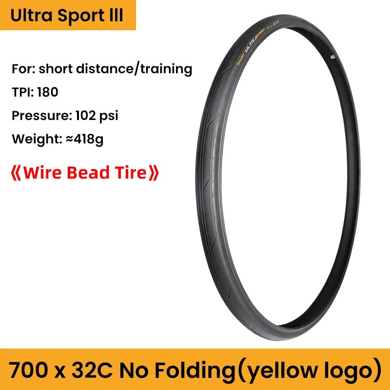 Велосипедная шина Continental Road Tire ULTRA Sport III & GRAND Sport Race 700×25C/28C/32C для шоссейных и гравийных велосипедов, нескладная/складная