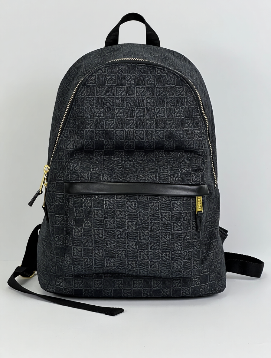 Рюкзак Monogram черный, школьный, текстиль, для ноутбука, 20л,