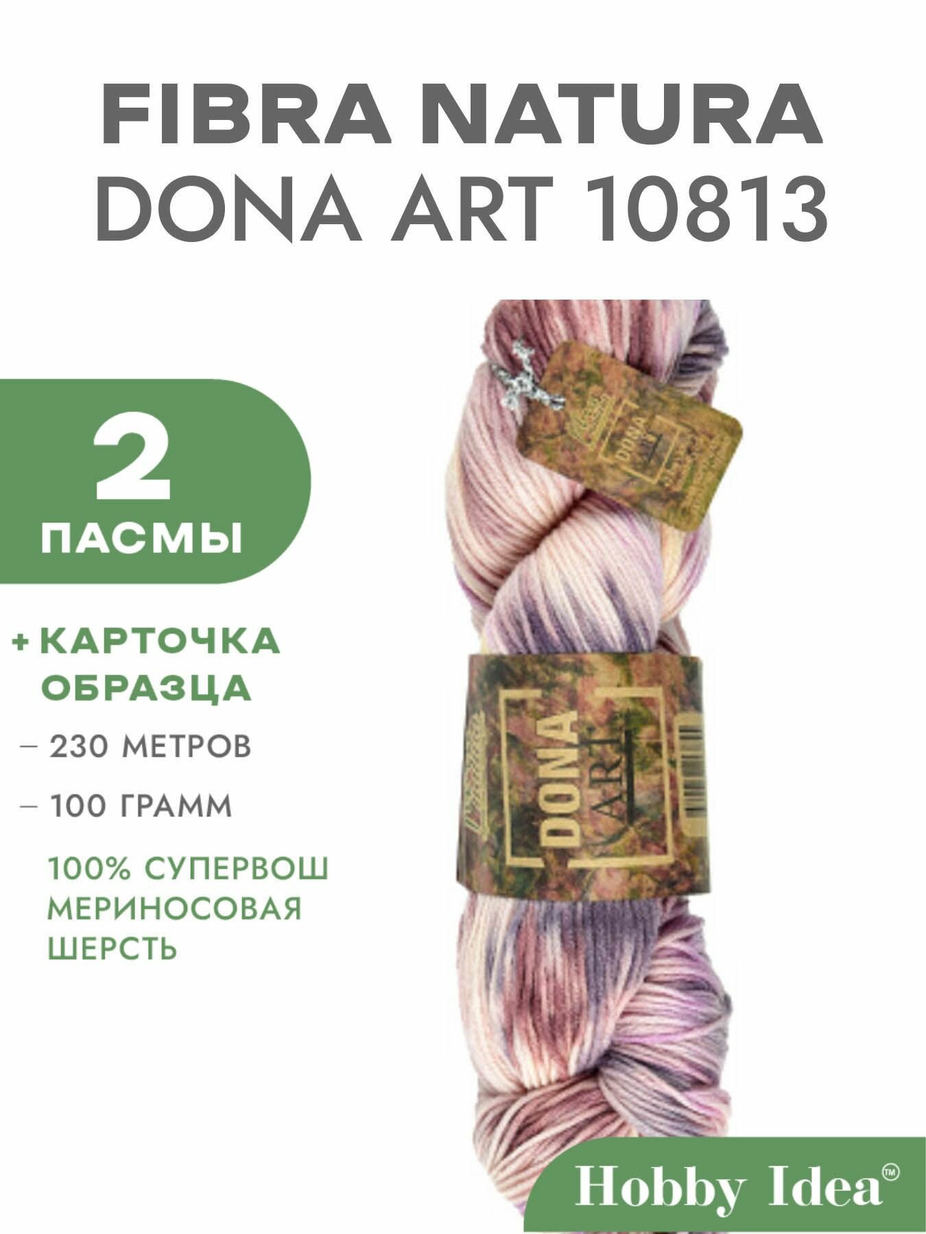 Пряжа Fibra Natura Dona Art 10813 2 мотка (Нитки шерстяные Фибра Натура Дона Арт)