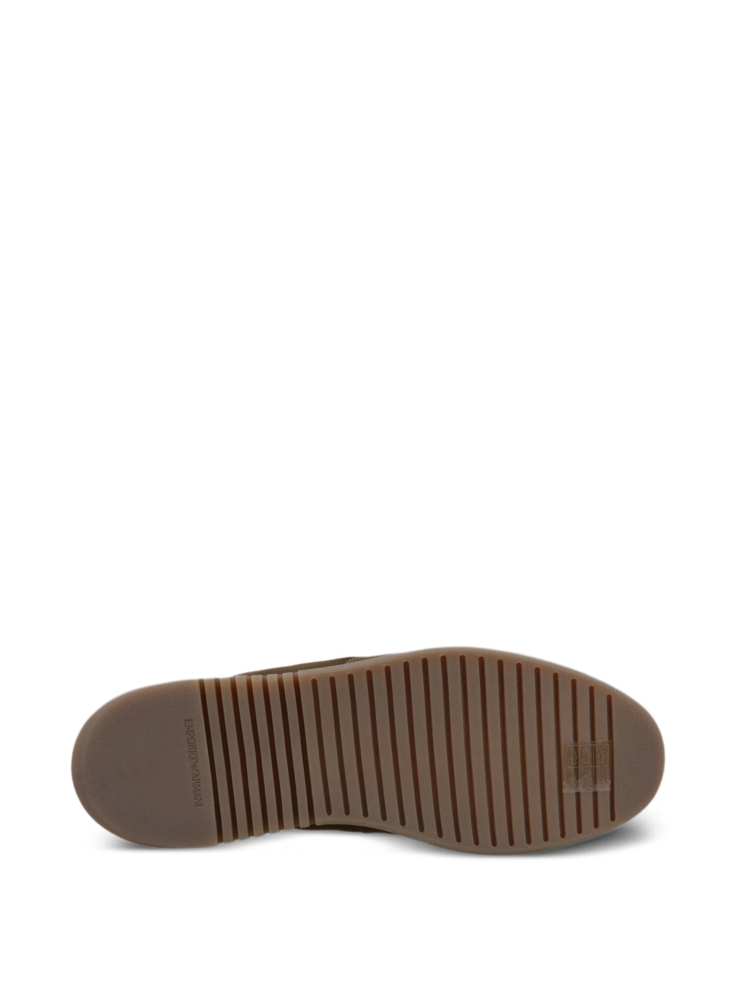 Кроссовки EMPORIO ARMANI Logo-plaque sneakers, размер 8.5, коричневый — фото 1
