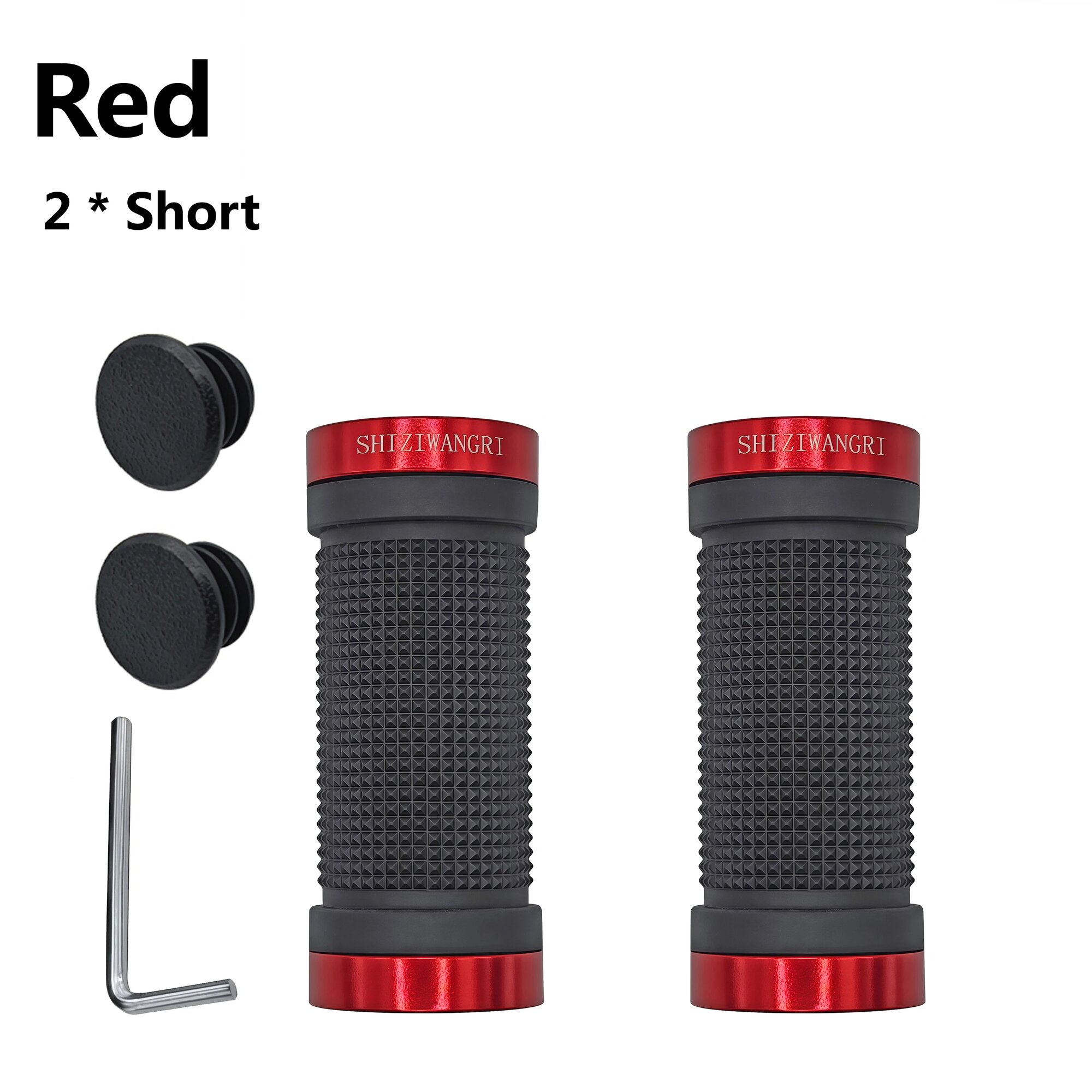 Велосипедные ручки Red 2 short, 80 мм, красные