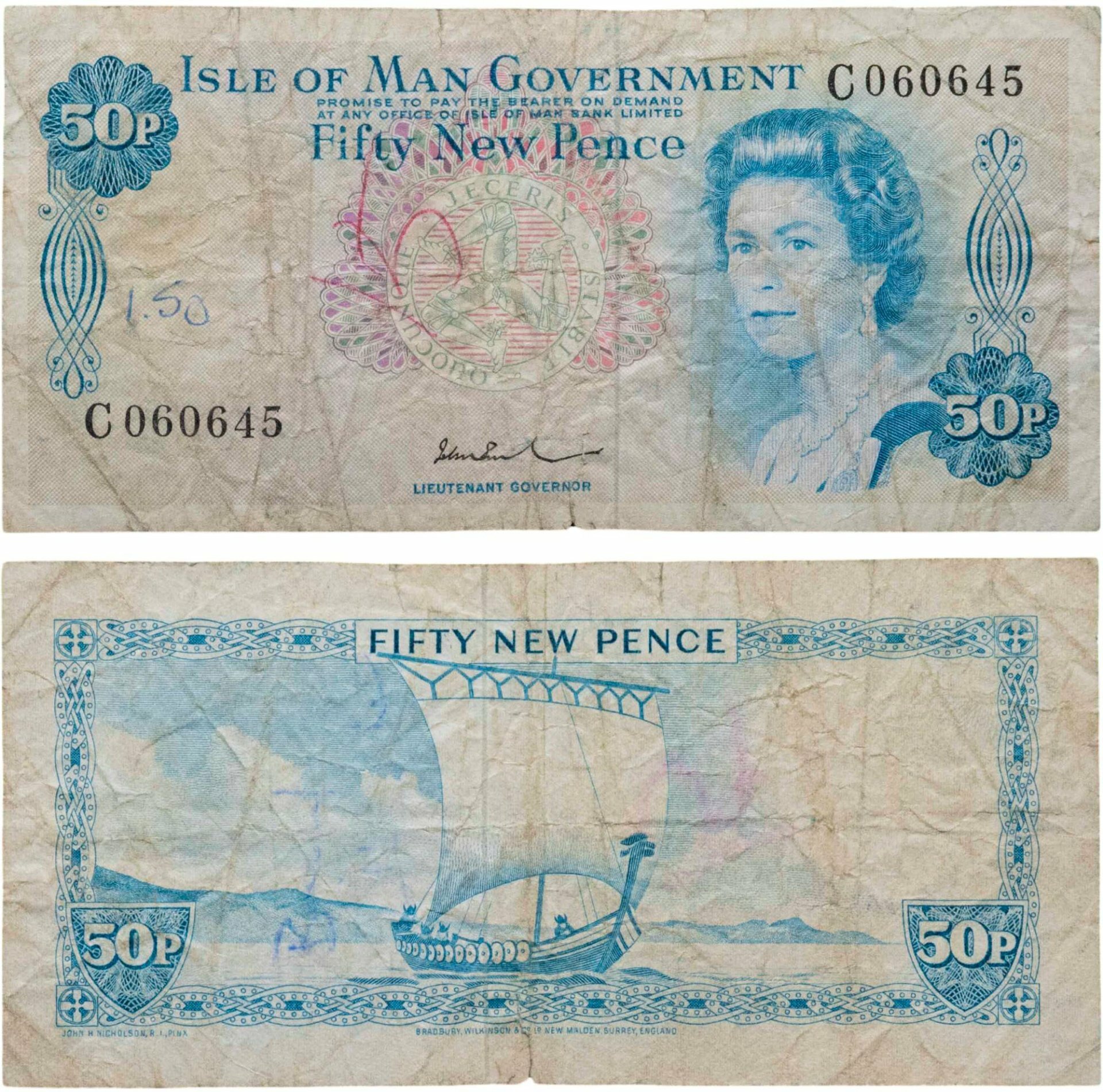 Остров Мэн 50 пенсов 1974