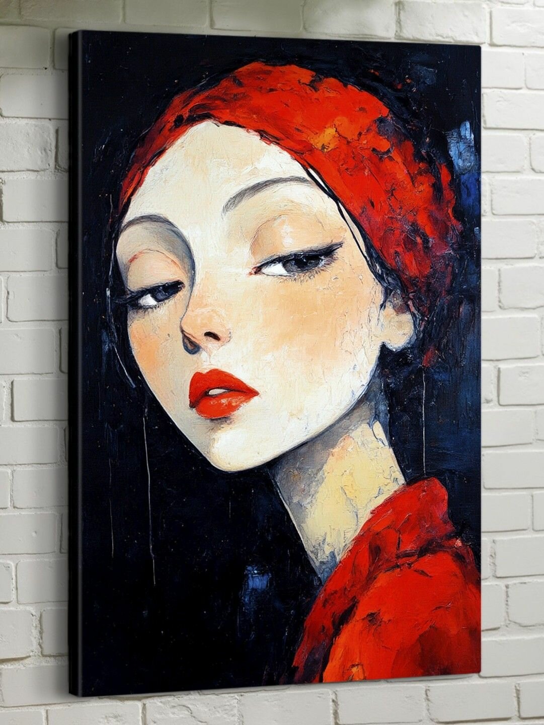 "Джаз в полоборота" - картина на холсте, 45x30 см.