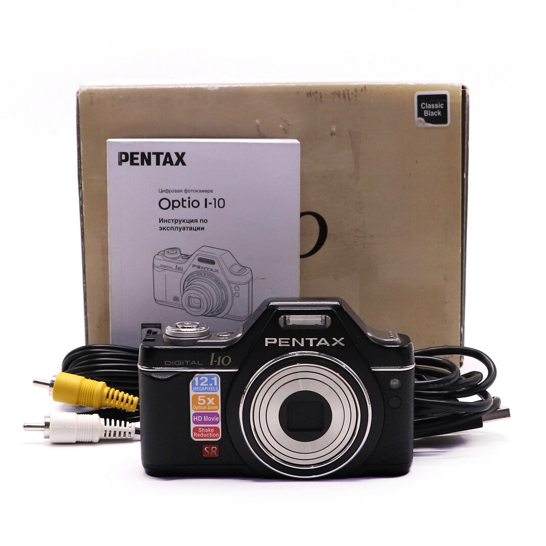 Компактная фотокамера Pentax Optio I-10 в упаковке