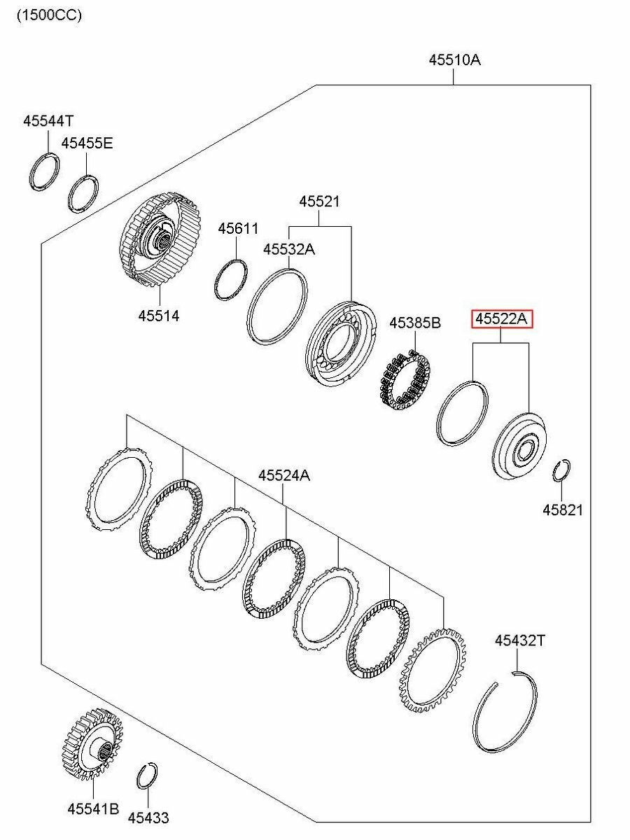 Фиксатор пружины сцепления для а/м HYUNDAI Elantra / Хендай Элантра, Hyundai-KIA 4542423000