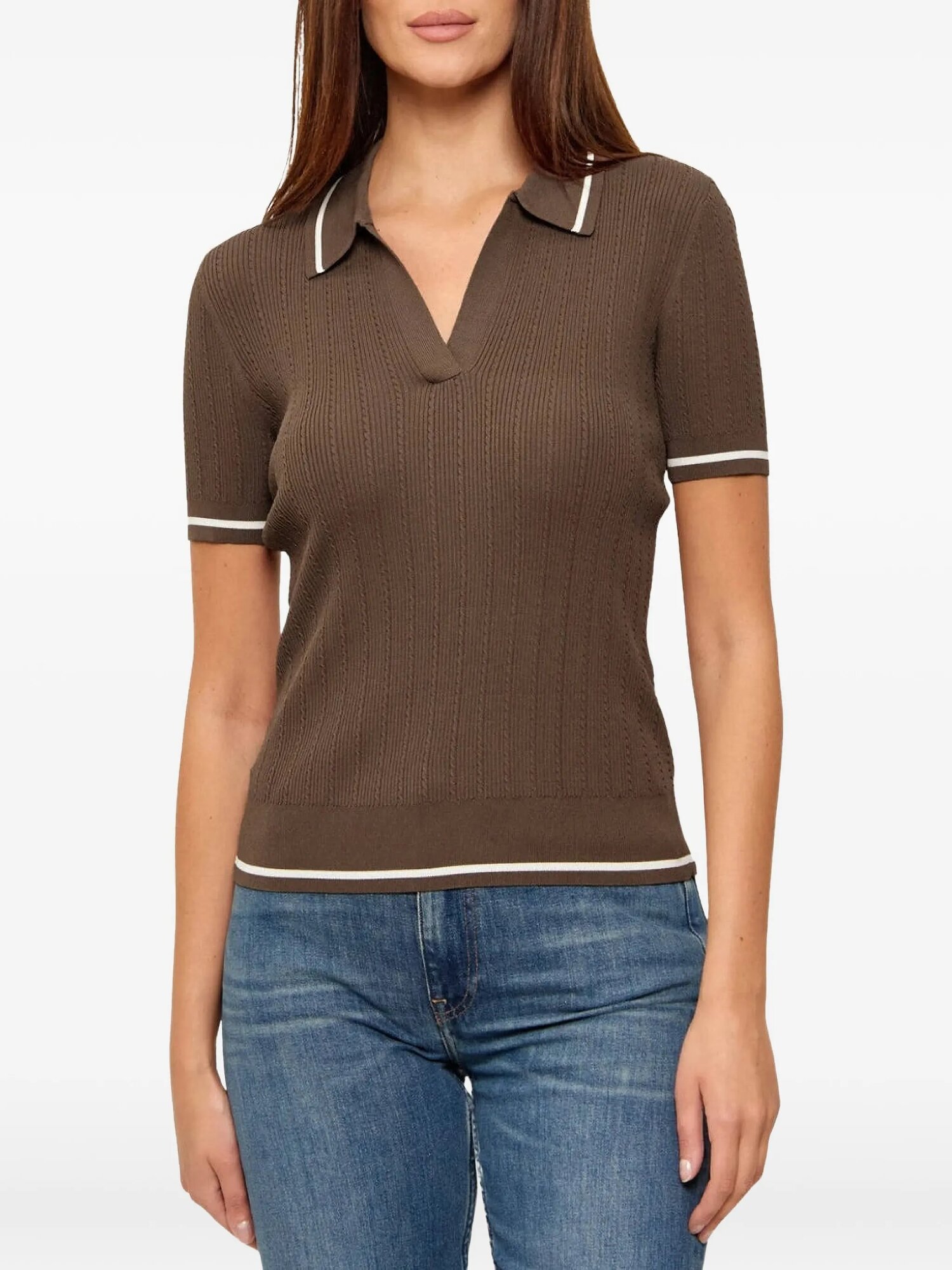 Свитер Cable-knit short-sleeve sweater