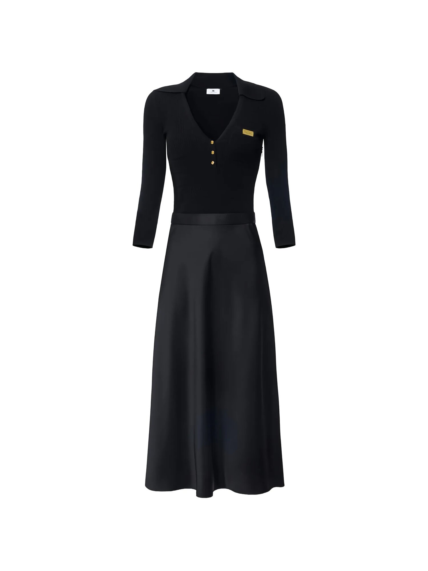 Платье Satin-skirt midi dress