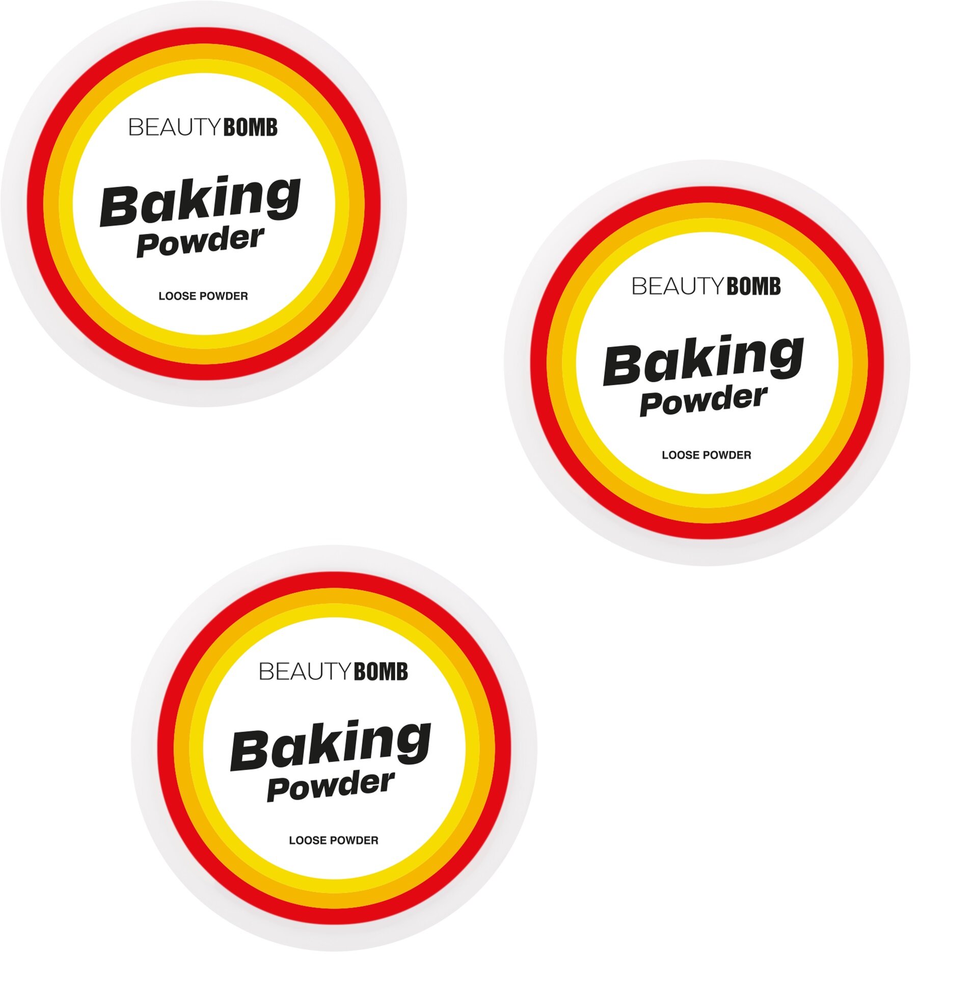 Пудра Beauty Bomb рассыпчатая для лица / Loose powder «Baking Powder» 3шт