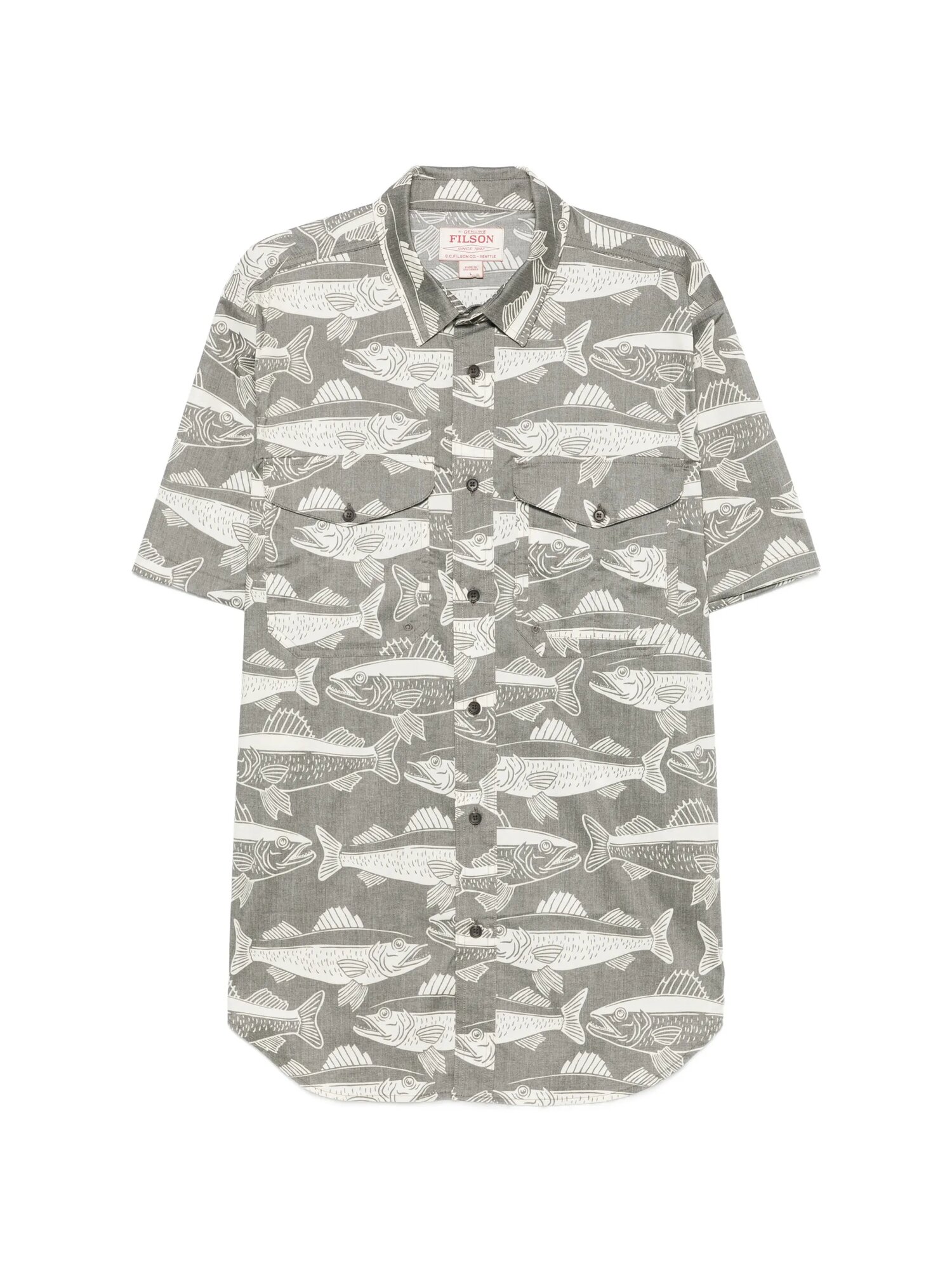 Рубашка Twin Lakes fish-pattern short-sleeve shirt