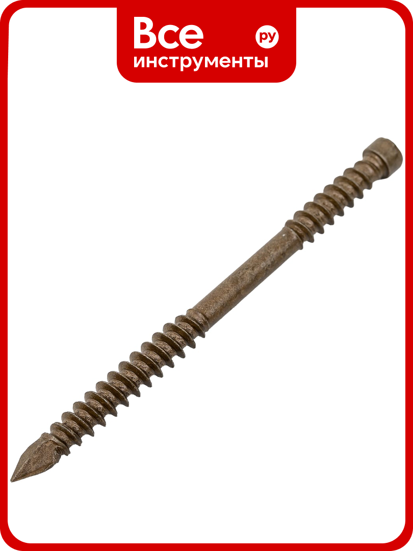 Gigant Саморез для террасной доски Torx15 потайной G-124094, углеродистая сталь с покрытием Ruspert, острый наконечник