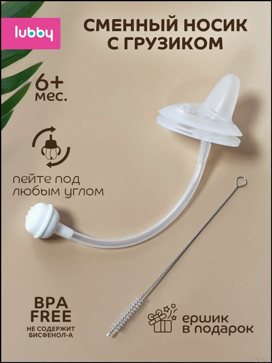 Сменный носик для поильника детского, соска для поильника lubby