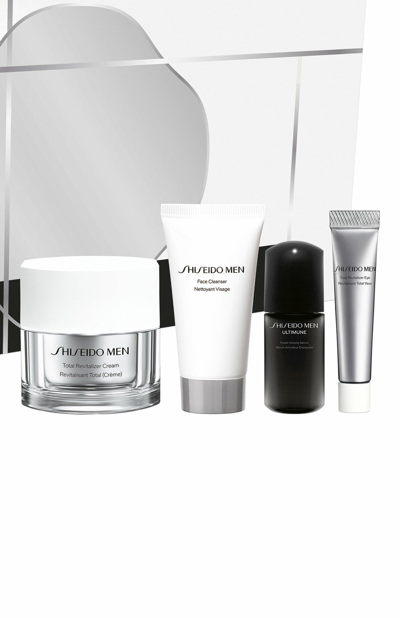 Набор c комплексным омолаживающим кремом MEN (50+30+10+5ml) Shiseido