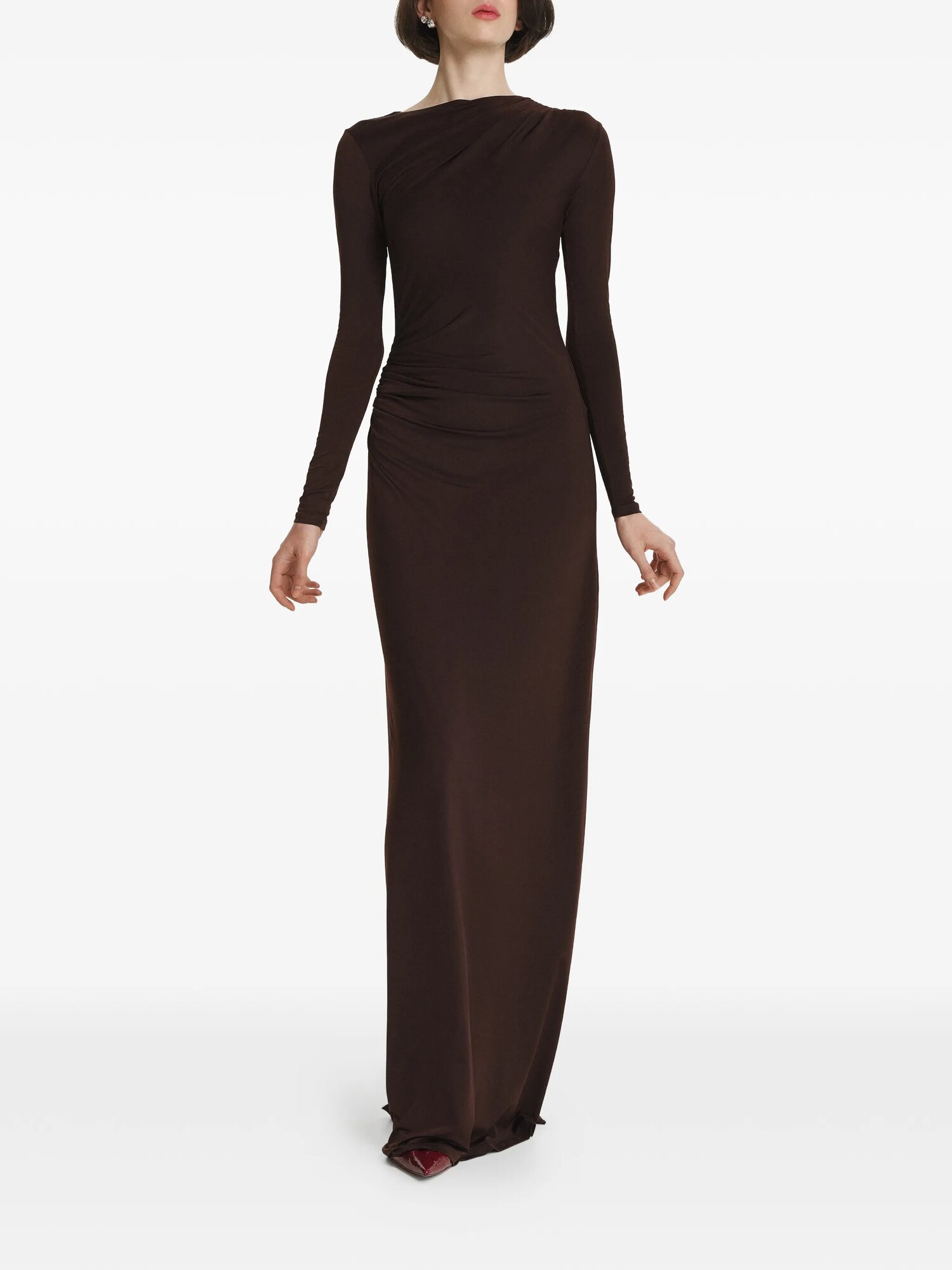 Платье Cut-out ruched maxi dress