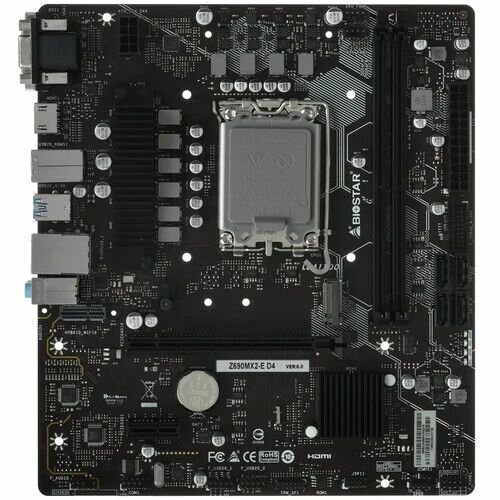 Материнская плата Biostar Z690MX2-E D4 - LGA 1700, Intel Z690, 2xDDR4-3200 МГц, 1xPCI-Ex16, 1xM.2, Micro-ATX