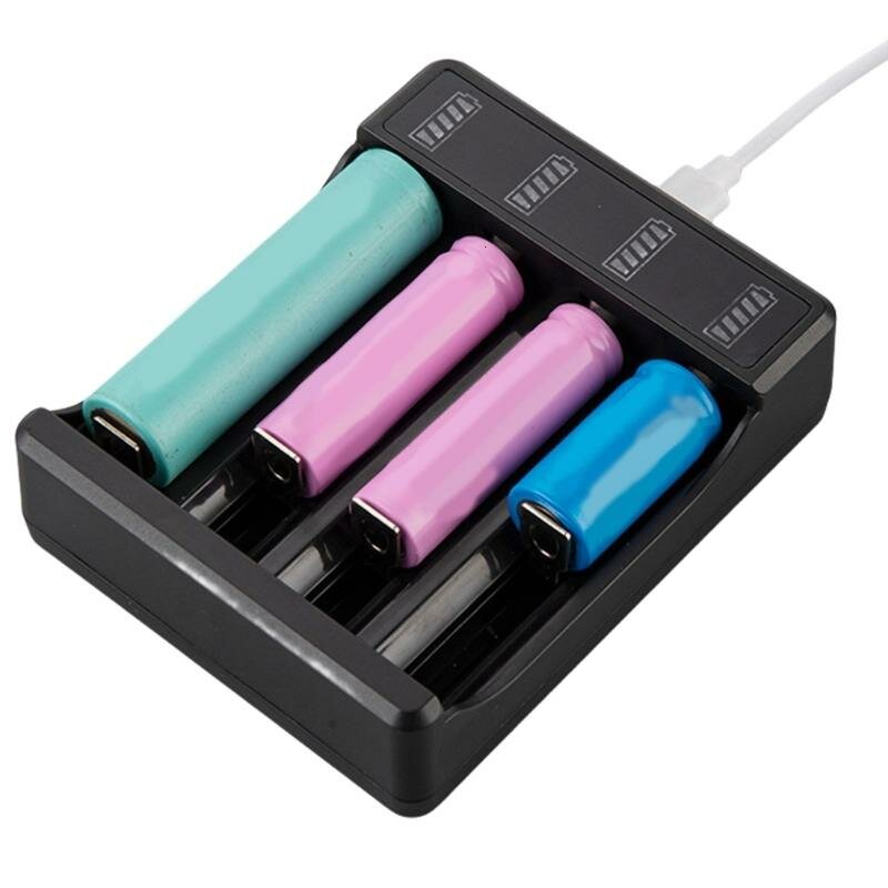 Зарядное устройство USB-C для аккумуляторов 18650/21700, 4 слота