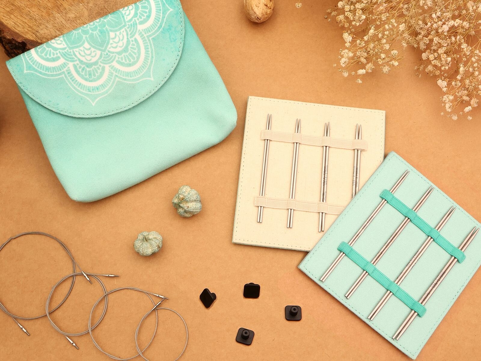 KnitPro Набор спиц съемных Mindful "Petite Midi" 10 и 13 см. 8 пар
