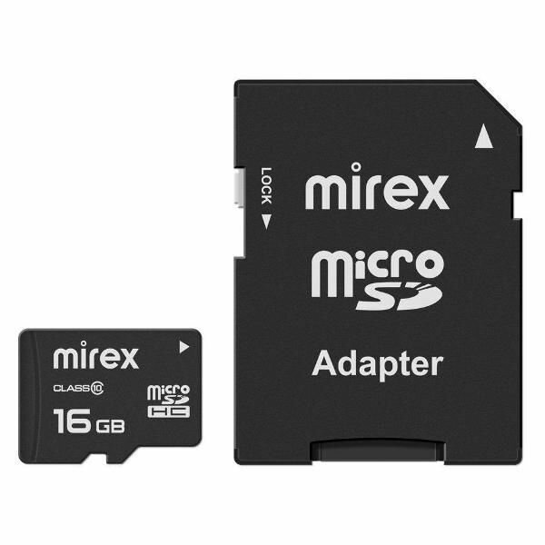 Карта памяти SD Micro MIREX microSDHC 16GB (class 10)