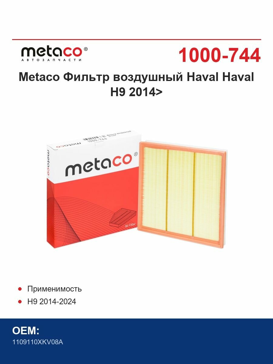 Metaco Фильтр воздушный Haval Haval H9 2014>