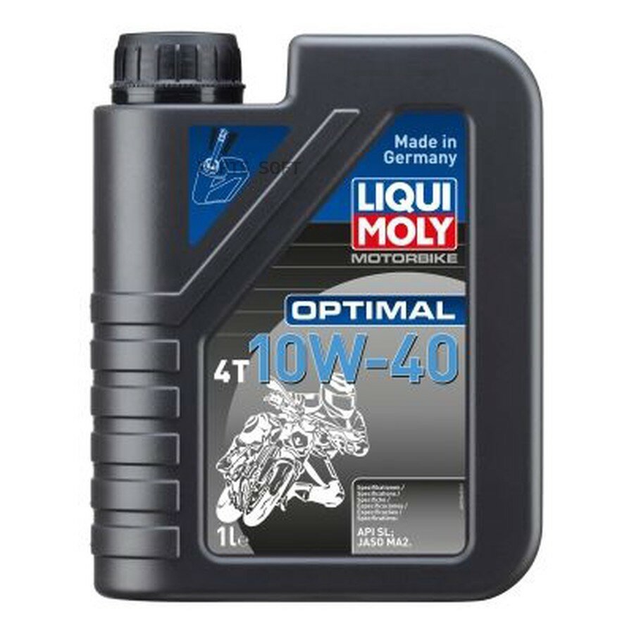 LIQUI MOLY 21862 Мин. мот. масло д/4-т. мотоц. Motorbike Optimal 4T 10W-40 SL MA2 (1л)