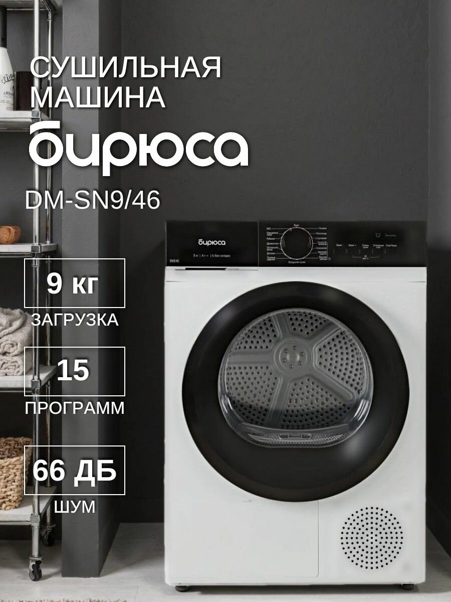 Сушильная машина Бирюса DM-SN9/46 White