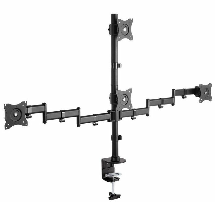 Кронштейн ARM MEDIA LCD-T16, для мониторов, черно-белый, до 4x 10кг