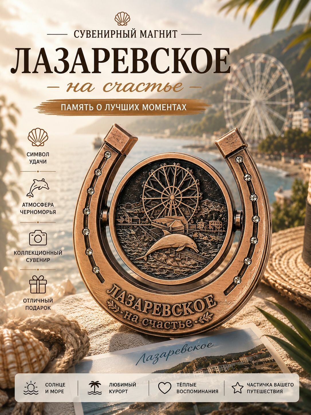 Подкова Лазаревское магнит сувенирный
