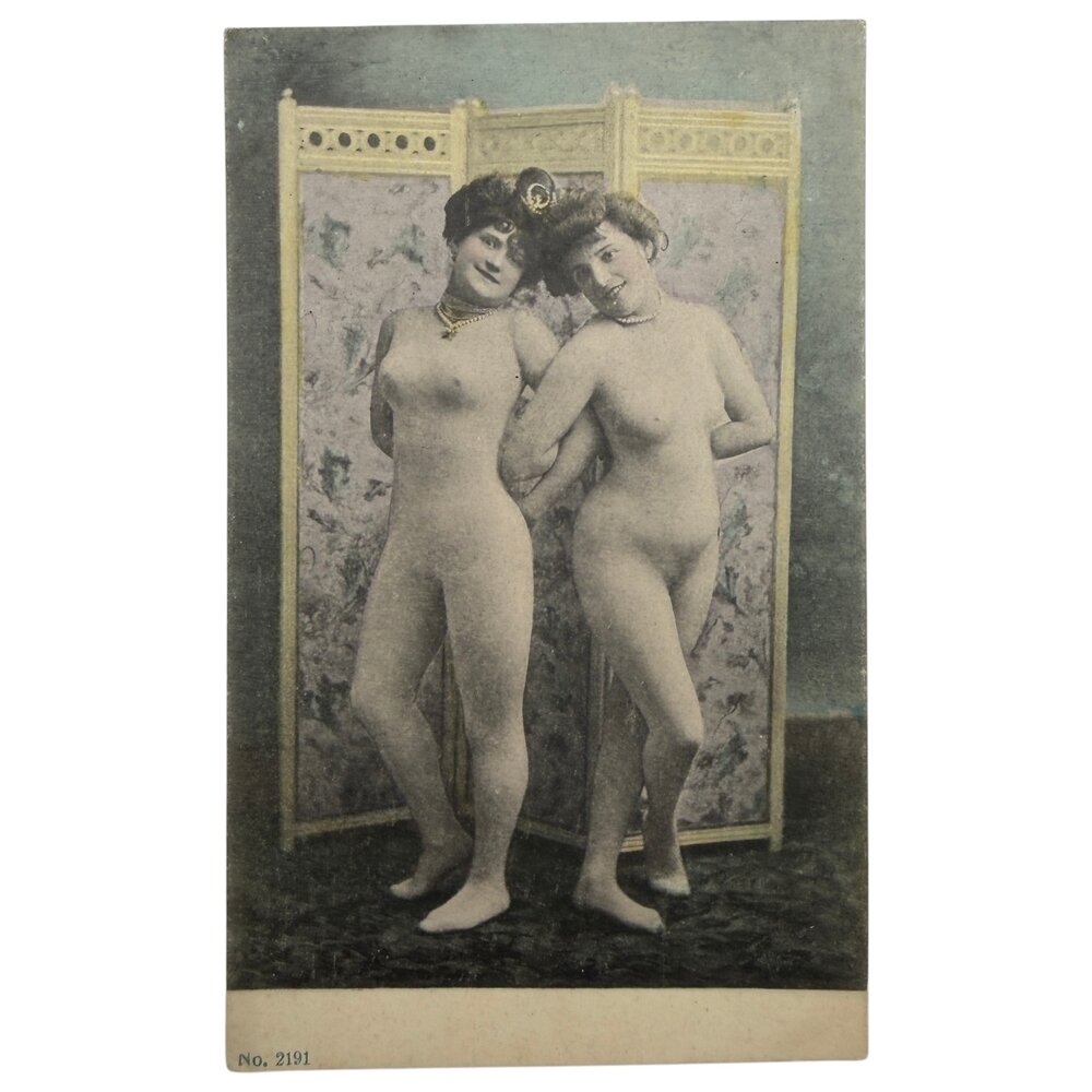 Почтовая открытка "Дуэт кокеток" 1900-1917 гг. Европа