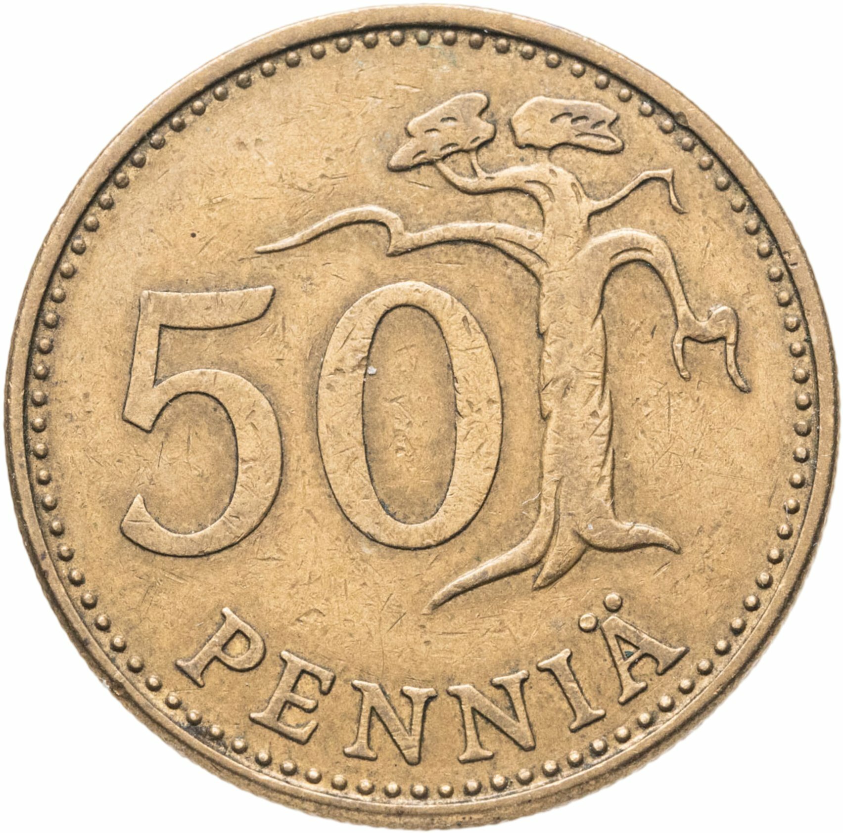 Финляндия 50 пенни pennia 1971, Бронза, в сохранности VF-XF