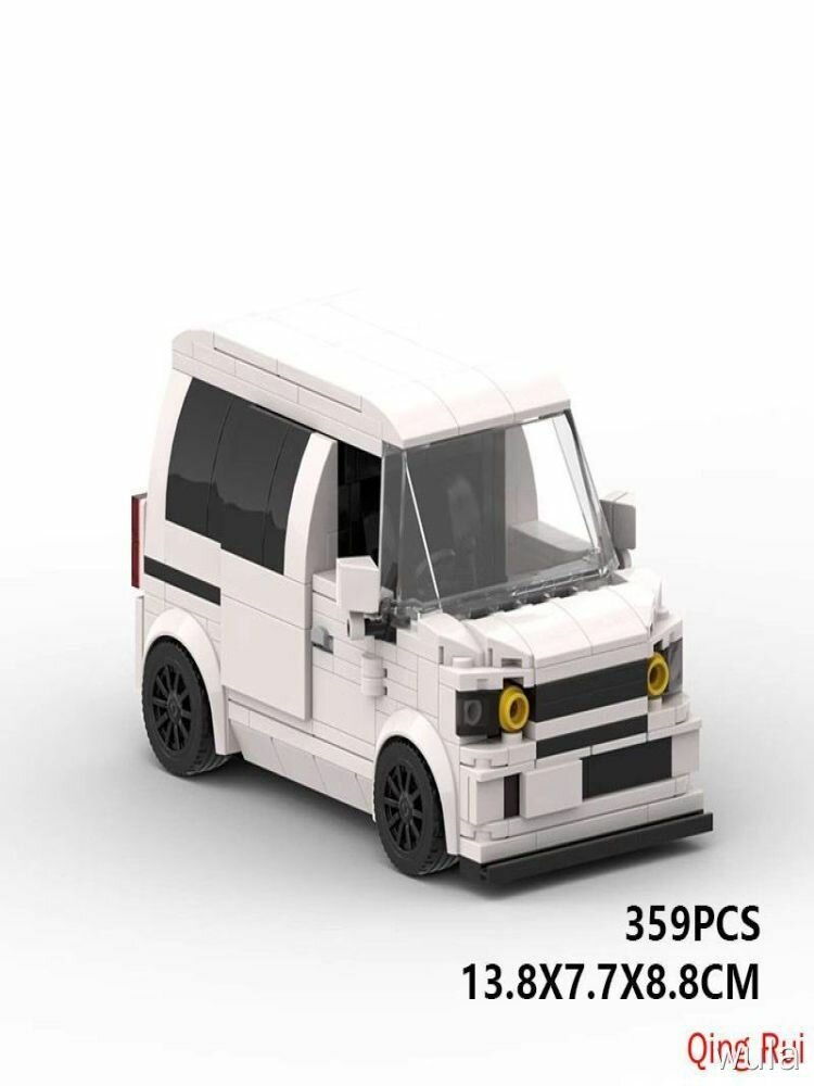 Конструктор Пластиковые блоки для Honda N-Van Qing Rui, 359 деталей, размер 13.8x7.7x8.8 см, белый, для детей
