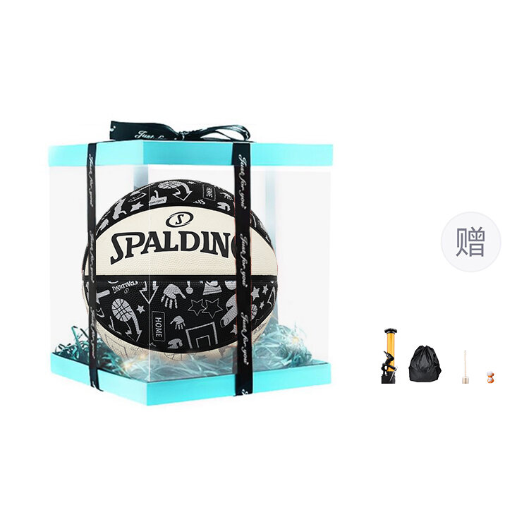 Баскетбольный мяч унисекс SPALDING Graffiti Rubber Black White Size 7