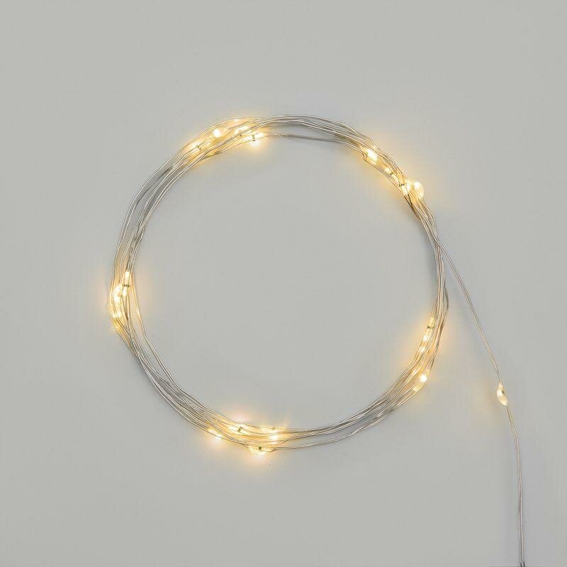 Гирлянда светодиодная "Роса" 2м 20LED тепл. бел. IP20 2хCR2032 (в комплекте) Neon-Night 303-006
