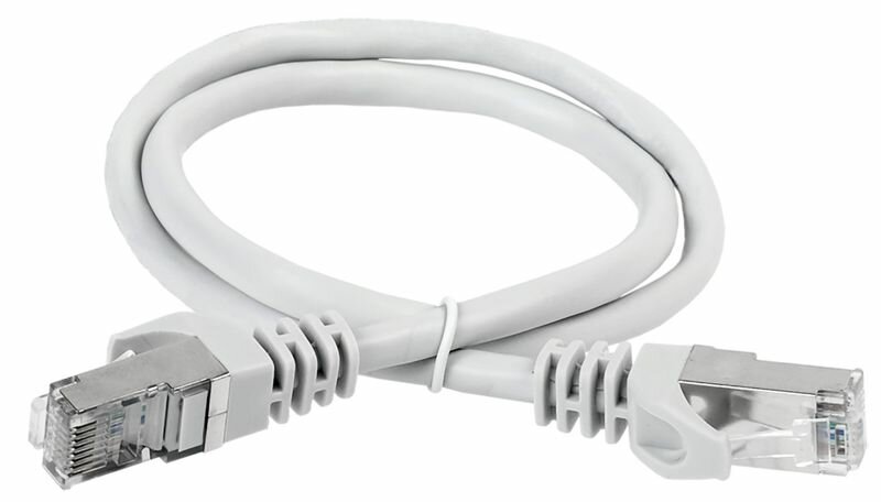 Патч-корд кат.6A S/FTP LSZH 2м сер. ITK PC01-C6ASL-2M