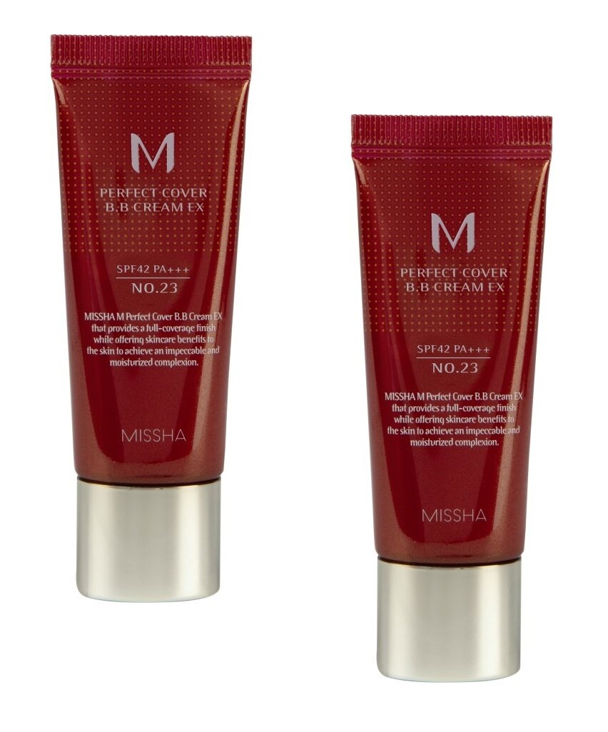 Тональный BB крем Missha "Идеальное покрытие" Missha М Perfect Cover BB Cream EX SPF42/PA тон 23, 20 мл 2шт