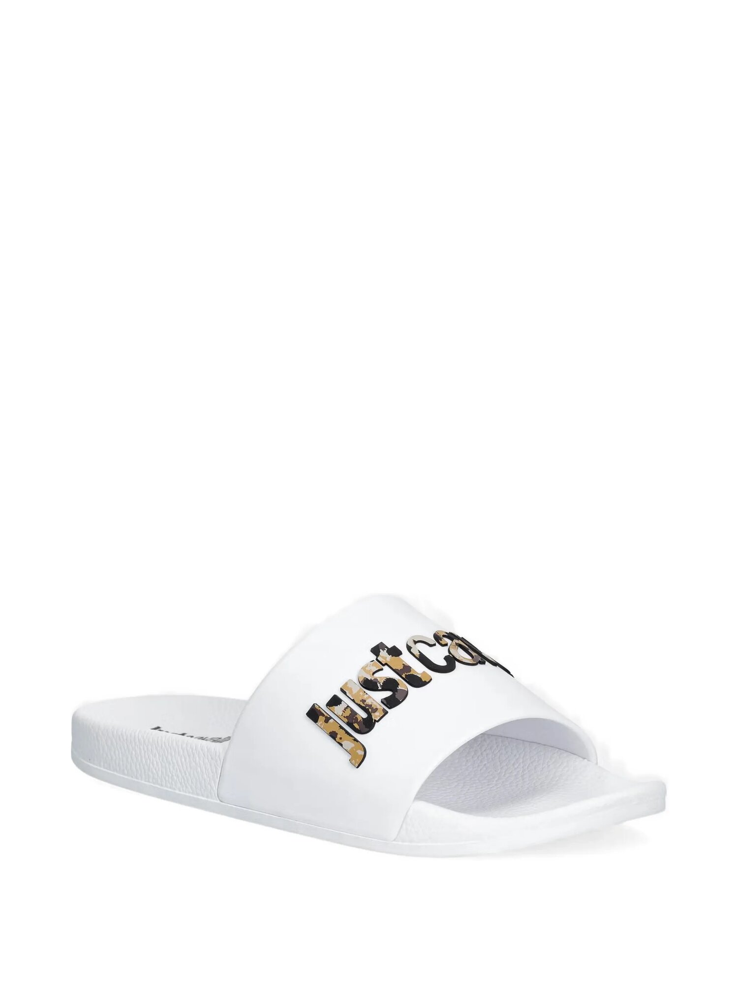 Шлёпанцы Just Cavalli Logo slides, размер 35, white — фото 1