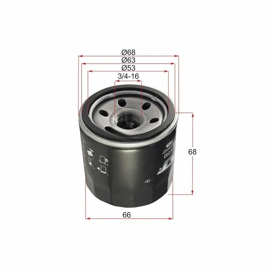 Фильтр масляный SAT ST-15601-97202 Chevrolet Aveo 02-11, Daewoo Matiz 00-15