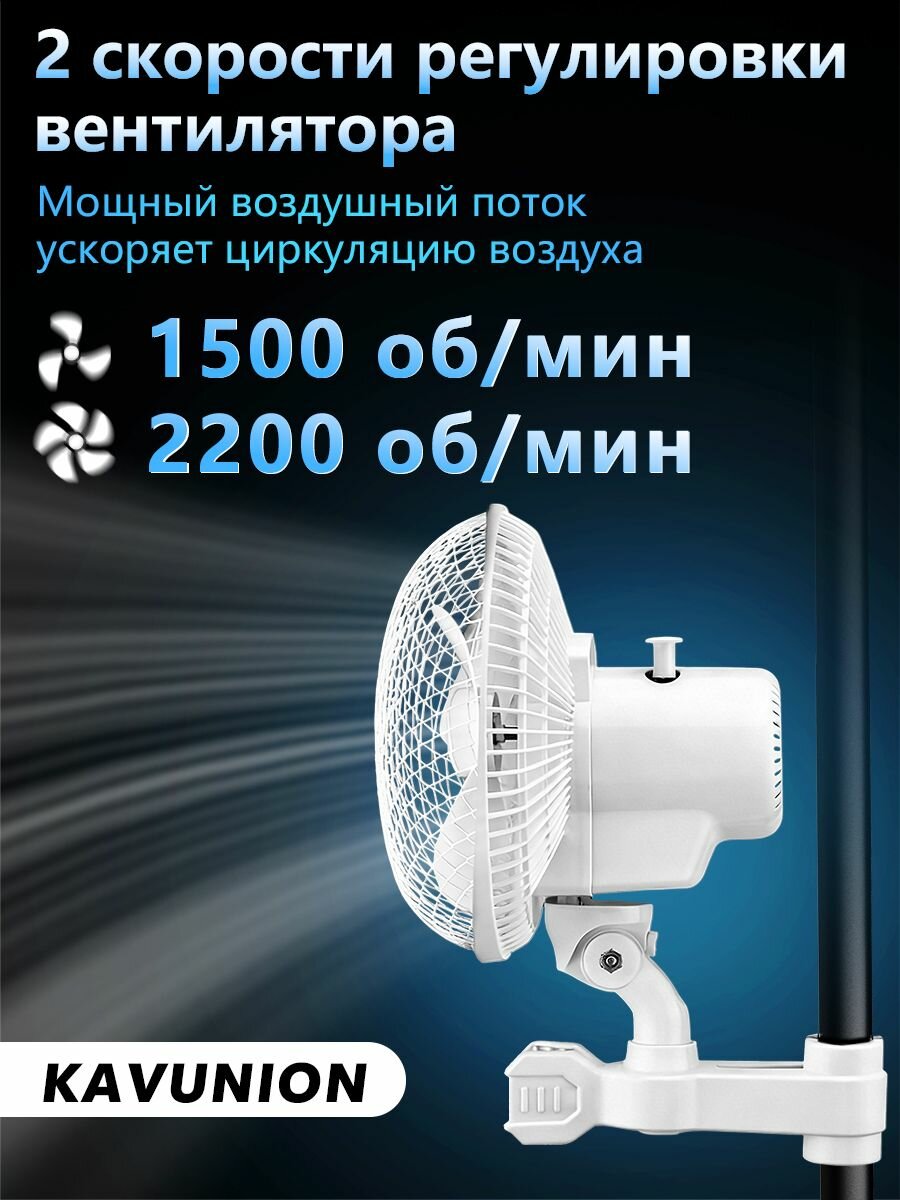 KAVUNION Портативный вентилятор 25 Вт, белый