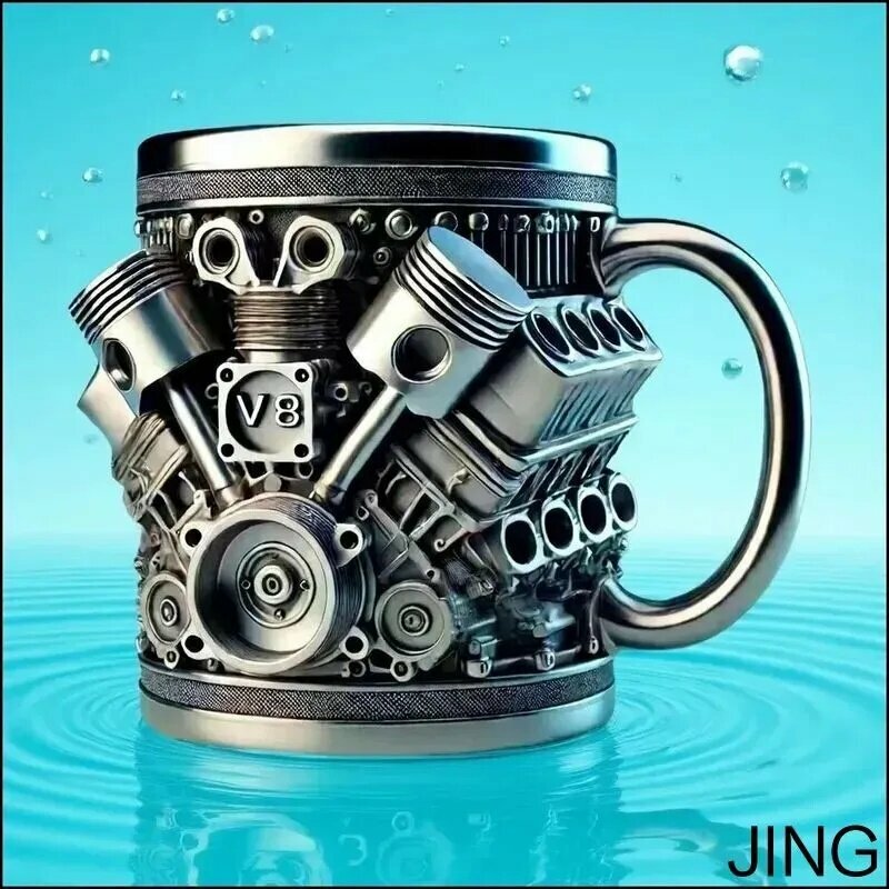 Кружка "Двигатель V8", 400 мл, 1 шт