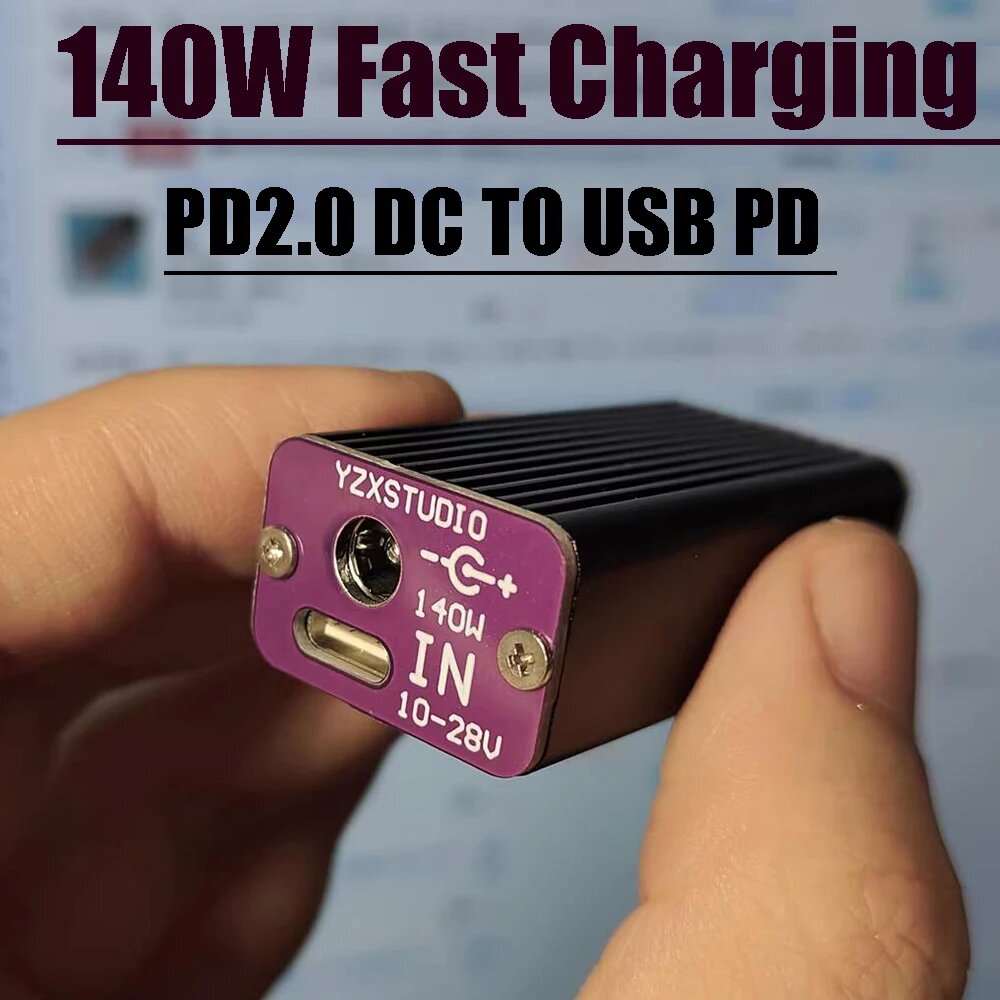 Автомобильное зарядное устройство-конвертер 140W TYPE-C PD для быстрой зарядки, 20V 7A SuperVOOC 65W SCP 5525, преобразователь DC 12V 24V в PD USB для ноутбуков