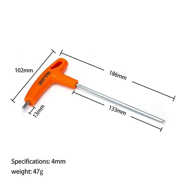 Т-образный шестигранник ZTTO 4mm, 186mm