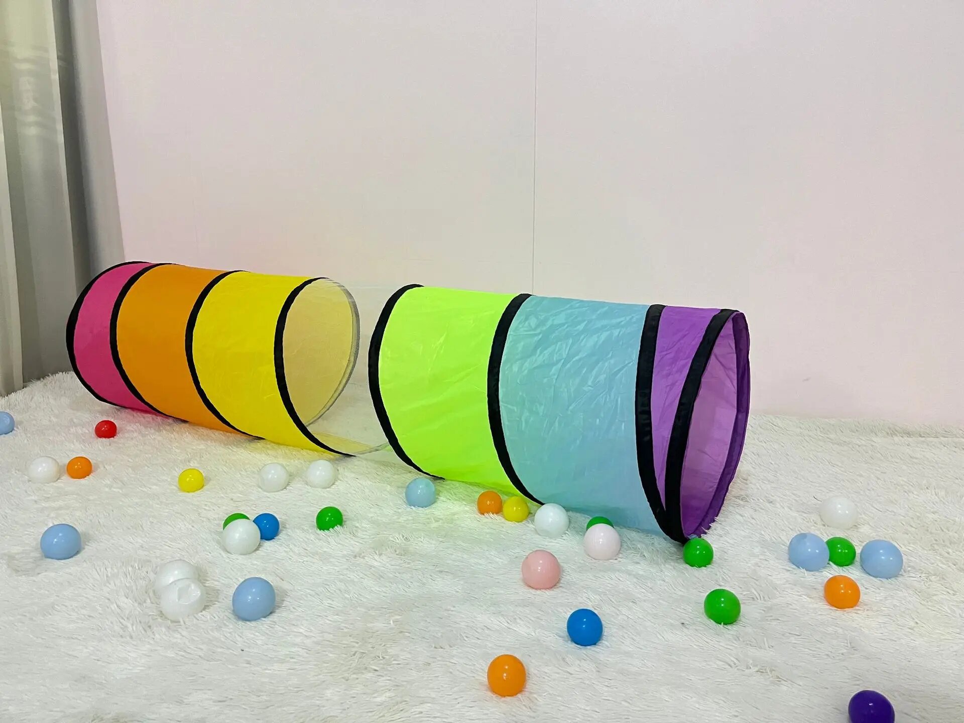 Детский туннель OUZEY радужный, Tunnel (mesh model)