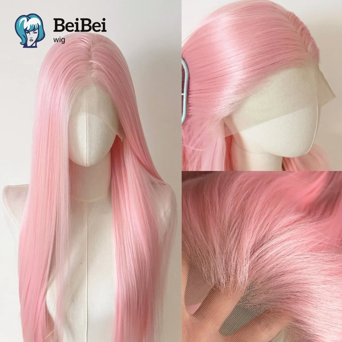 Синтетические розовые прямые парики SNQP 26 дюймов 24 дюйма, warm pink