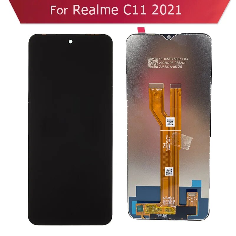 Для Realme C11 2021, ЖК-дисплей, дигитайзер сенсорного экрана и ЖК-дисплей в сборе, запасные части для ремонта