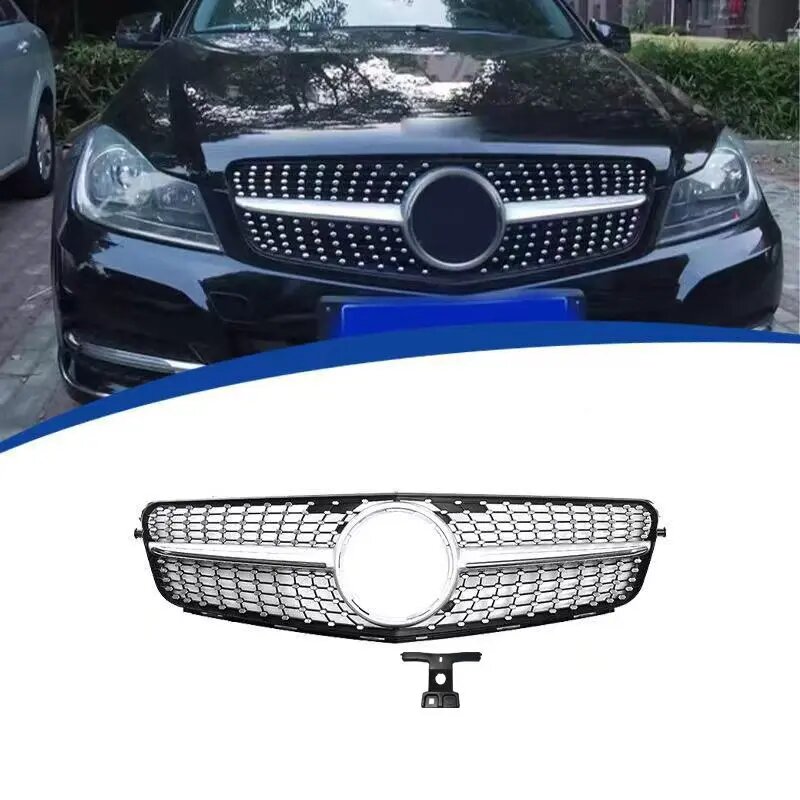 Подходит для Mercedes-Benz C-Class W204 Gypsy 2009-2014 годов выпуска, центральная решетка, решетка воздухозаборника, оригинальная замена для автомобиля.