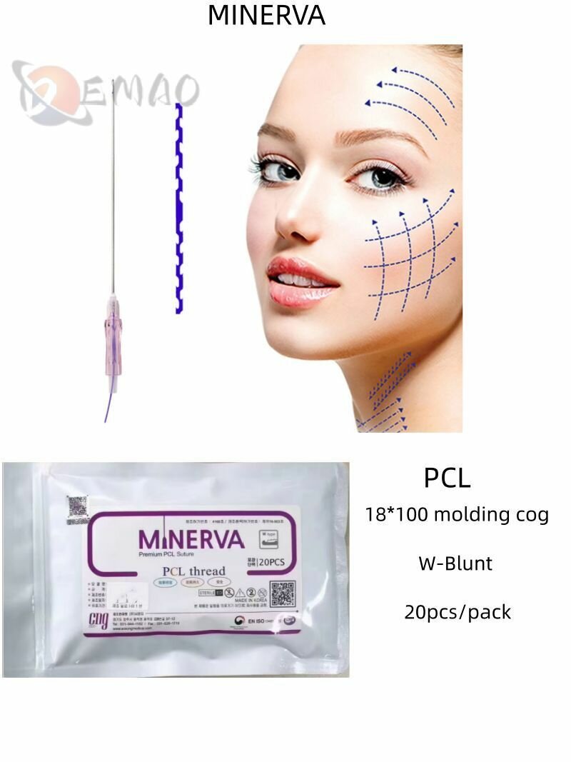 MINERVA PCL 18*100 Molding Cog, W-Blunt, Нити коги для лица, Ноги, Ягодицы, 20 штук
