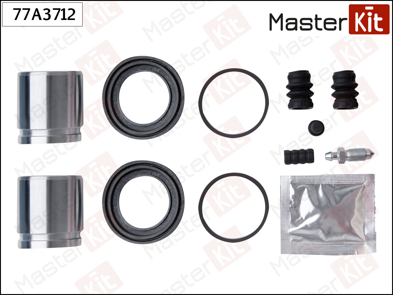 Ремкомплект тормозного суппорта + поршень Infiniti M45 2005 -, Nissan MURANO I (Z50) 2003 -, MASTERKIT 77A3712